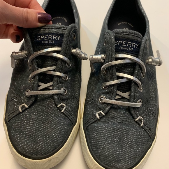 Sperry | Shoes | Sperry Top Sider Size 8 Slip On Shoes Bluesilver ...